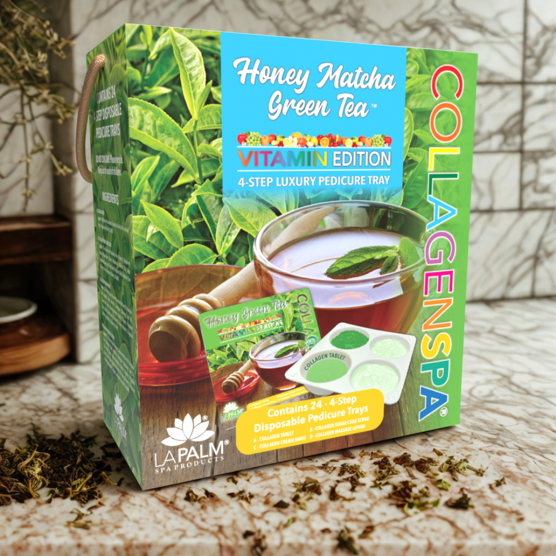 CollagenSpa 4 Step Pedi Tray Honey Matcha Green Tea – EC Glow Beauty Supply